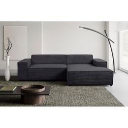 WERK2 Ecksofa &raquo;Trento 268 x 163 cm modern und bequem&laquo; Cord, L-Form 90% Polyester, 10% Nylon B/H/T: 268cm x 70cm x 163cm, Cord, Ottomane rechts