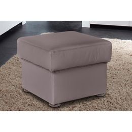 Sit & More sit&more Hocker &raquo;Benson&laquo; grau Luxus-Kunstleder;NaturLeder (der Sockel ist in passendem Kunstleder bezogen);Luxus-Microfaser Altara Nubuck B/H/T: 58cm 