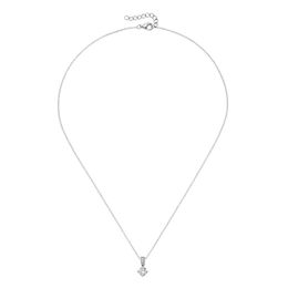 Firetti Damen Kette mit Anh&auml;nger &raquo;Schmuck Geschenk Silber 925 Halsschmuck Ankerkette Solit&auml;r-Optik&laquo; mit Zirkonia (synth.) silber Silber 925 (