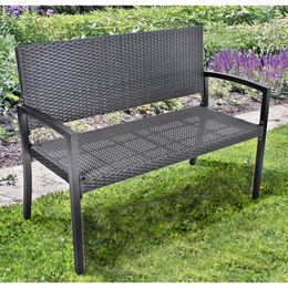 Garden Pleasure Gartenbank &raquo;SANREMO&laquo; schwarz Metall B/H/T: 116cm x 87cm x 60cm