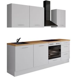 IMPULS K&Uuml;CHEN K&uuml;chenzeile &raquo;"Kopenhagen", Ausrichtung w&auml;hlbar, Schubk&auml;sten mit Soft-Close&laquo; vormontiert, wahlweise mit E-Ger&auml;ten, Breite 220 cm B/H/T: 