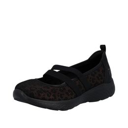 Rieker Damen Ballerina Slipper, Schlupfschuh mit Stretchb&auml;nder braun 40