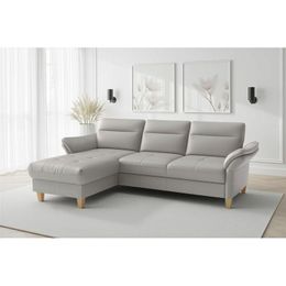 Sit & More sit&more Ecksofa &raquo;Pamela L-Form, Leder, B: 218 und 230 cm&laquo; optional Armteilverstellung, Schlaffunktion & Bettkasten B/H/T: 230cm x 90cm x 164cm, 