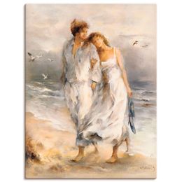 Artland Wandbild &raquo;Verliebt&laquo; Paar 1 Stk. tlg. als Leinwandbild, Poster in verschied. Gr&ouml;&szlig;en beige Leinwand B/H/T: 30cm x 40cm, Leinwandbild Paar Hochformat, 1 