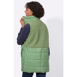 Casual Looks Damen Steppwesteeucalyptus, Gr. 44, unifarben, 100% Polyester, Besatz:100% Polyester, Wattierung:100% Polyester, Westen