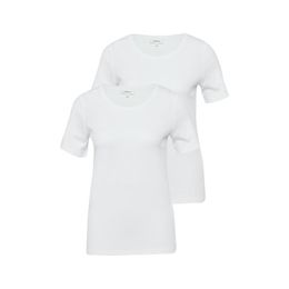 s.Oliver Damen s.Oliver T-Shirt 2 Stk. aus Interlockjersey im 2er-Pack wei&szlig; 44
