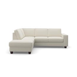 OTTO home Ecksofa &raquo;County L-Form&laquo; wahlweise Ottomane links oder rechts, mit Federkern-Polsterung beige Luxus-Microfaser (100% Polyester);Struktur fein