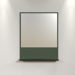 Welltime Badspiegel &raquo;Amrum&laquo; Wandspiegel mit Ablage - (B/T/H) wahlweise 60 bis 80/14/74 cm gr&uuml;n Holzwerkstoff, glasspiegel B/H/T: 60cm x 74cm x 14cm, 