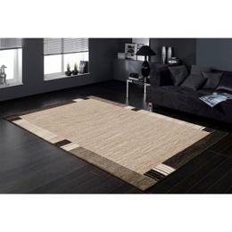 OCI DIE TEPPICHMARKE Teppich &raquo;CASTLE FLORA, auch als L&auml;ufer und Rund&laquo; rechteckig 20 mm H&ouml;he dichter Fris&eacute; Kurzflor, farbiger Bord&uuml;re, Wohnzimmer, 