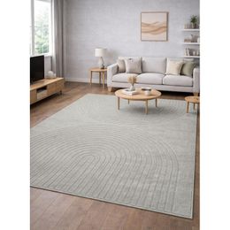 MERINOS Teppich &raquo;Eclipse&laquo; rechteckig 14 mm H&ouml;he moderner Wohnzimmer Teppich, geometrisches Design grau Polypropylen B : 240cm 1 Stk., 14mm, L: 340cm