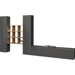 Home Affaire Wohnwand &raquo;Maruska&laquo; 1 Stk. tlg. wei&szlig; Holzwerkstoff B/H/T: 320cmcm x 180cmcm x 30cmcm