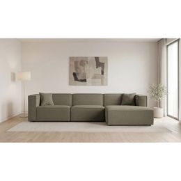 OTTO home Ecksofa &raquo;Tammie&laquo; Breite 312 cm, Webstoff fein, bodentief, mit Wellenunterfederung braun 100% Polyester B/H/T: 312cm x 73cm x 154cm, Webstoff