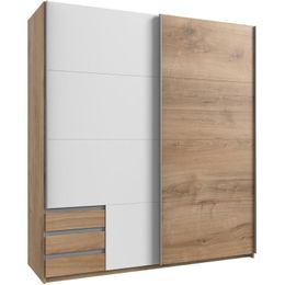 wimex Schwebet&uuml;renschrank &raquo;Emden&laquo; Mit Au&szlig;enschubk&auml;sten wei&szlig; B/H/T: 180cm x 198cm x 64cm, Schubladen: 3 Stk. T&uuml;ren: 2 Stk.