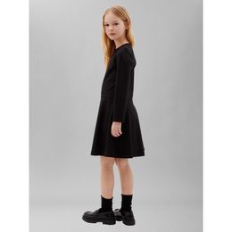 Calvin Klein Jeans M&auml;dchen Skaterkleid Ohne Taschen Rundhalsausschnitt, Viskosemischung, Logoschriftzug in der Taille 10 (140), N-Gr