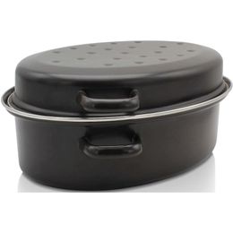 Kr&uuml;ger Br&auml;ter emailliertes Stahlblech schwarz H&ouml;he 13cm