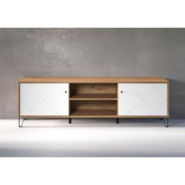 Home Affaire Lowboard &raquo;Tarragona TV-Kommode&laquo; TV-Unterteil mit 2 T&uuml;ren & 2 F&auml;chern - (B/T/H) 183/40/56 cm B/H/T: 183cm x 56cm x 40cm, 2 Stk.