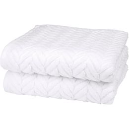 Ross Handt&uuml;cher &raquo;Sensual 9001&laquo; 100% Baumwolle wei&szlig; Frottier, Obermaterial: 100% Baumwolle B/L: 50cmx100cm, 2 Stk., Frottier