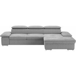 Sit & More sit&more Ecksofa &raquo;Valantine L-Form, B: 286 cm&laquo; mit Arm- & Kopfteilverstellung, optional mit Schlaffunktion grau 100% Polyester B/H/T: 286cm x 73cm x 