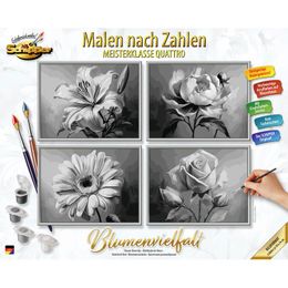 Schipper Malen nach Zahlen &raquo;Meisterklasse Quattro, Blumenvielfalt&laquo; Made in Germany bunt Einheitsgr&ouml;&szlig;e