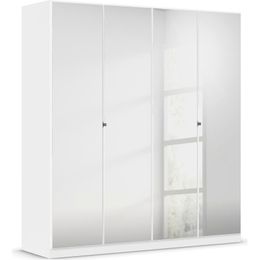 Rauch Dreht&uuml;renschrank &raquo;Reflect&laquo; mit Spiegelfront, inkl. praktischer Inneneinteilung und Stoffboxen-Set wei&szlig; Holzwerkstoff B/H/T: 181cm x 197cm x 54cm