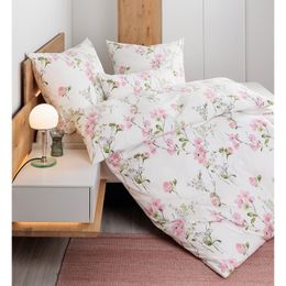 Janine Bettw&auml;sche &raquo;Edelflanell78069 01&laquo; mit Reissverschluss rosa Edel-K&ouml;per-Flanell, Obermaterial: 100% Baumwolle B/L: 135cm x 200cm, 1 Stk., 1 Stk., Edel-