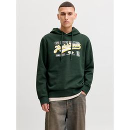 Jack & Jones Jack & Jones Herren Kapuzensweatshirt &raquo;JJELOGO SWEAT HOOD 2 COL AW26 SN&laquo;, Baumwollmischung, regular fit gr&uuml;n S