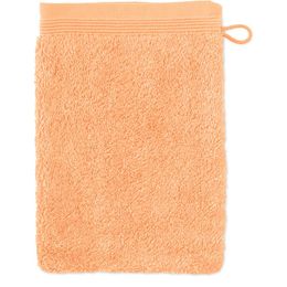M&ouml;ve Waschhandschuh &raquo;Superwuschel 100% Premium Cotton Baumwolle&laquo; mit Biesenbord&uuml;re und praktischem Kordelaufh&auml;nger, einfarbig, weich blau Walkfrottier, 