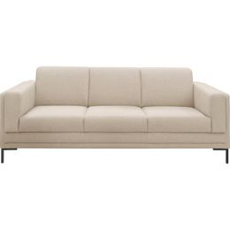 LOOKS by Wolfgang Joop 3-Sitzer &raquo;LOOKS VII&laquo; klare Linien, edles Design beige 100% Polyester B/H/T: 210cm x 82cm x 90cm, Struktur