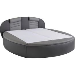 Westfalia Schlafkomfort Rundbett mit Bettkasten grau Bezug Bett: Kunstleder;Bonnell-Federkernmatratze: 51% Polypropylen, 39% Polyester, 10% Baumwolle;Kaltschaummatratze: 100%