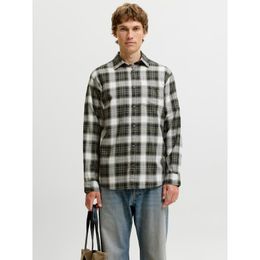 Jack & Jones Jack & Jones Herren Langarmhemd &raquo;JJJAMES FLANNEL SHIRT L/S&laquo; Baumwolle, regular fit grau L, N-Gr