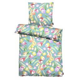 Apelt Bettw&auml;sche &raquo;Tulip&laquo; 2 tlg. Bettw&auml;sche-Set mit Rei&szlig;verschluss, Baumwoll-Satin, Digitaldruck bunt Satin, Obermaterial: 100% Baumwolle B/L: 135cm x 