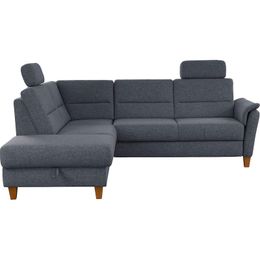 Home Affaire Ecksofa &raquo;Palmera L-Form, B: 236 cm&laquo; optional Schlaffunktion & Bettkasten, Federkern grau 100% Polyester;Struktur (100% Polyester);Luxus-