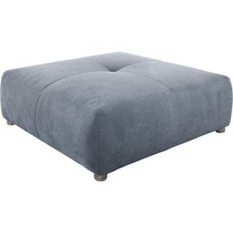 Jockenh&ouml;fer Hocker &raquo;Gulliver, B: 130 cm&laquo; mit Federkernpolsterung f&uuml;r kuscheligen, angenehmen Sitzkomfort blau Microflausch (92% Polyester, 8% Nylon) B/H/T: 130cm 