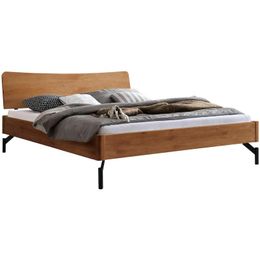Hasena Holzbett &raquo;Albinia&laquo; Massivholzbett Albinia, Fu&szlig;h&ouml;he 20 cm braun Liegefl&auml;che L&auml;nge B: 200cm x 140cm, Wildeiche, H&ouml;he Bett: 84cm H&ouml;he Fu&szlig;teil: 