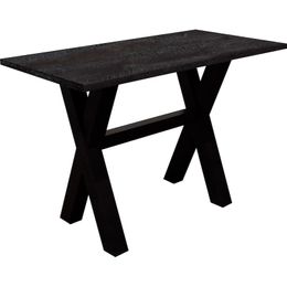 M&auml;usbacher Bartisch Gestell in X-Form (Breite 120, 140 oder 160 cm) schwarz B/H/T: 160cm x 105cm x 70cm, 160cm