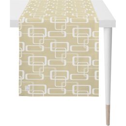 Apelt Tischl&auml;ufer &raquo;3966 Outdoor, Sommerdeko, Sommer&laquo; Jacquardgewebe beige Polyester B/L: 46cm x 135cm, 1 Stk., rechteckig