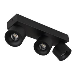 Globo LIGHTING LED Deckenstrahler &raquo;RAE&laquo; LED-Modul 1 Stk. Warmwei&szlig; Deckenspot, Wohnraum, Flur, Arbeitszimmer schwarz 3, &Oslash; 7,2cm H: 12cm, 1 Stk.