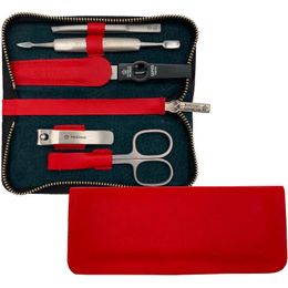 Pfeilring Pfeilring Manik&uuml;re-Etui Rei&szlig;verschlussetui Nappaleder rot B/H/T: 80mm x 180mm x 35mm 5 Stk.
