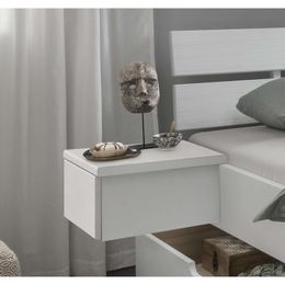 Home Affaire Nachttisch &raquo;Progress Bettablage Links, H&auml;ngeschrank, Nachtkonsole,&laquo; mit Schubkasten, H&auml;ngend, FSC Zertifiziertes Kiefer Massivholz wei&szlig; B