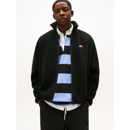 Tommy Jeans Herren Fleecejacke &raquo;TJM BADGE TEDDY&laquo; Stehkragen, Teddyfleece, relaxed fit schwarz XXL
