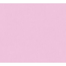 A.S. Cr&eacute;ation Vliestapete &raquo;Little Love&laquo; einfarbig uni unifarben glatt Kindertapete Tapete Uni Tapeten Kinderzimmer Schlafzimmer modern Optik rosa Vlies B/L: 0,53m x