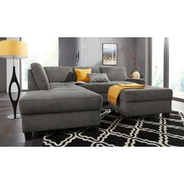 DOMO collection Ecksofa &raquo;Florentina zeitlos und elegant, Sitzn&auml;hte als Designelement, L-Form&laquo; wahlweise mit Bettfunktion, mit Kontrastnaht, 
