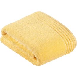 Vossen Saunatuch &raquo;Vienna Style Supersoft&laquo; mit Bord&uuml;re gelb Walkfrottee, Baumwolle B/L: 100cmx150cm, 1 Stk., 1 Saunatuch (100x150cm), Walkfrottee
