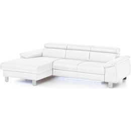 COTTA Ecksofa &raquo;Komaris L-Form,B:244cm, inkl. Kopfteilverstellung, Wellenunterfederung&laquo; optional mit Schlaffunktion und Bettkasten, plus opt. LED 
