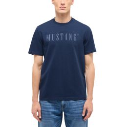 Mustang Herren Kurzarmshirt "Herren Style Austin", blau, Gr. XXXL, Jersey, 100% Baumwolle, Shirts