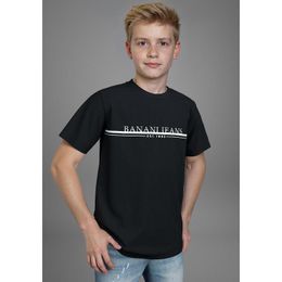 Bruno Banani Jungen T-Shirt &raquo;Banani Jeans Shirt mit Logoprint f&uuml;r Jungen&laquo; F&uuml;r TEENS. Cooles Logoshirt schwarz 128/134