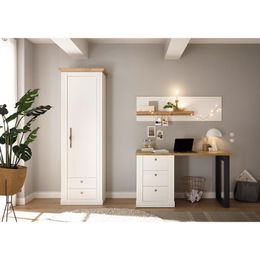 OTTO home B&uuml;rom&ouml;bel-Set &raquo;Westminster&laquo; im romantischen Landhausstil, exclusiv by Otto wei&szlig; Holzwerkstoff, Metall B/H/T: 204cm x 203cm x 60cm, 