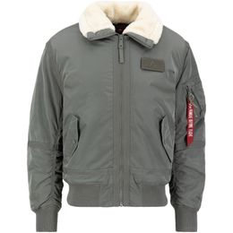 Alpha Industries Jacke 'B15-3 TT' Herren Gr&ouml;&szlig;e S dunkelgr&uuml;n / eierschale Sommerjacke