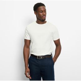 OLYMP Herren OLYMP T-Shirt basic, normale Passform, Rundhals wei&szlig; M