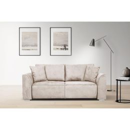 Inosign 2-Sitzer &raquo;BEATRICE, erh&auml;ltlich in trendigen Stoffoptionen, B/T/H: 143/73/92 cm&laquo; In hochwertiger Verarbeitung, incl. 2 gro&szlig;en Zierkissen in 